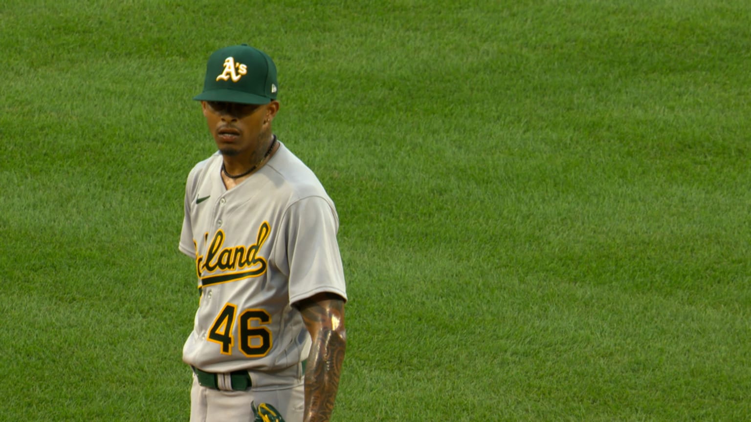 Luis Medina racks up a career-high nine strikeouts | 07/07/2023 | Athletics