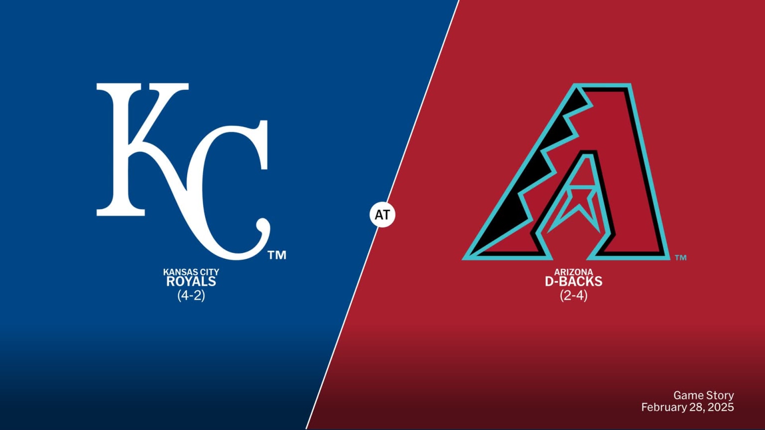 Royals at Diamondbacks - February 28, 2025: Title Slate | 02/27/2025 | MLB.com
