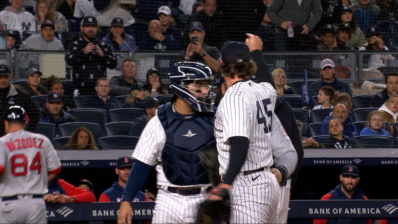 Cole, Boone ejected arguing balls and strikes | 09/23/2022 | New York ...