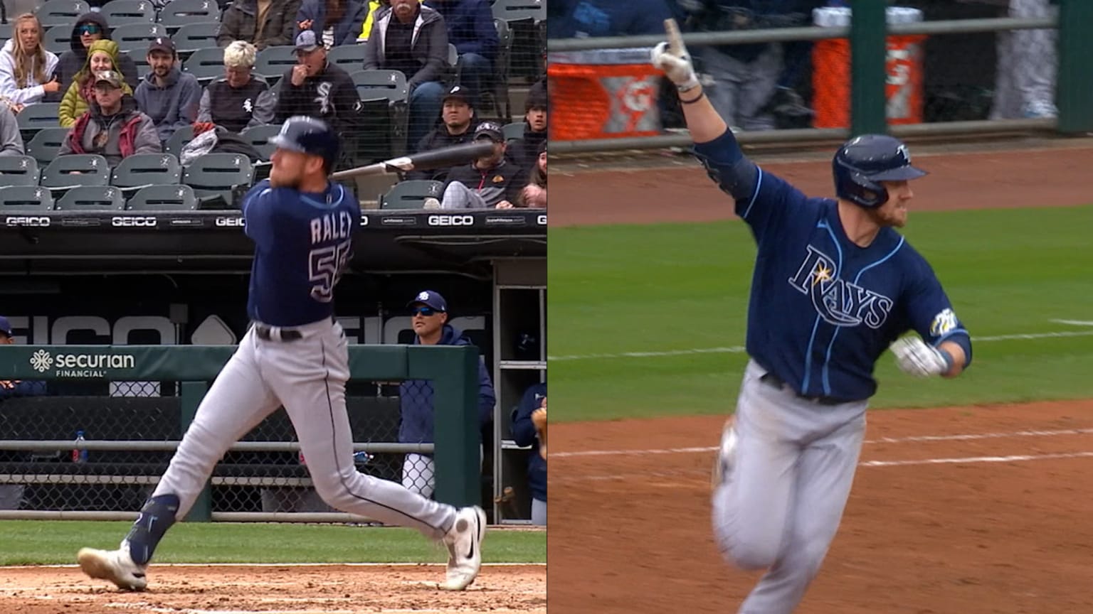 Luke Raley drills two homers against the White Sox | 04/30/2023 | Tampa ...