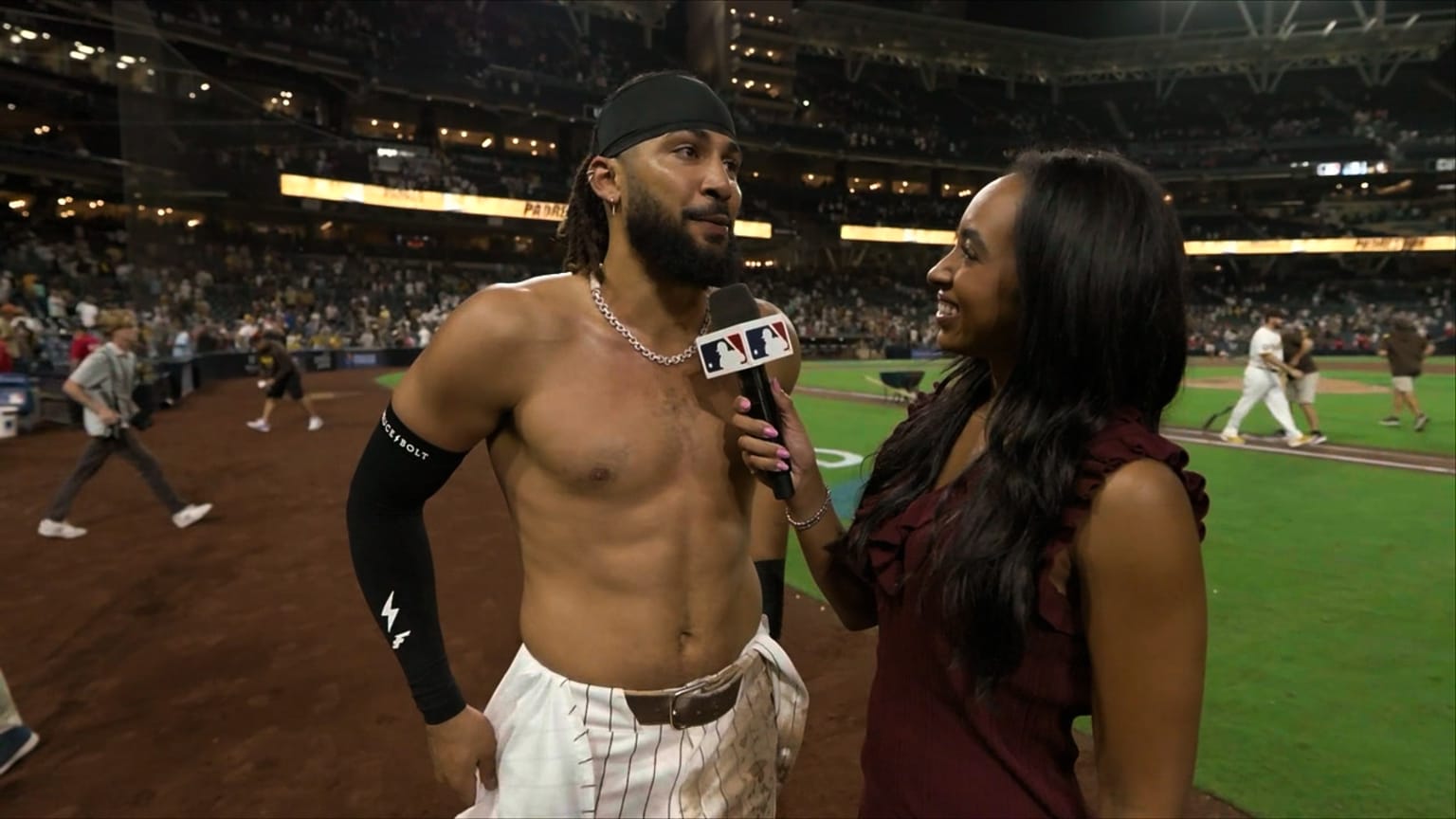 Fernando Tatis Jr. on his walk-off sacrifice fly | 09/08/2025 | MLB.com