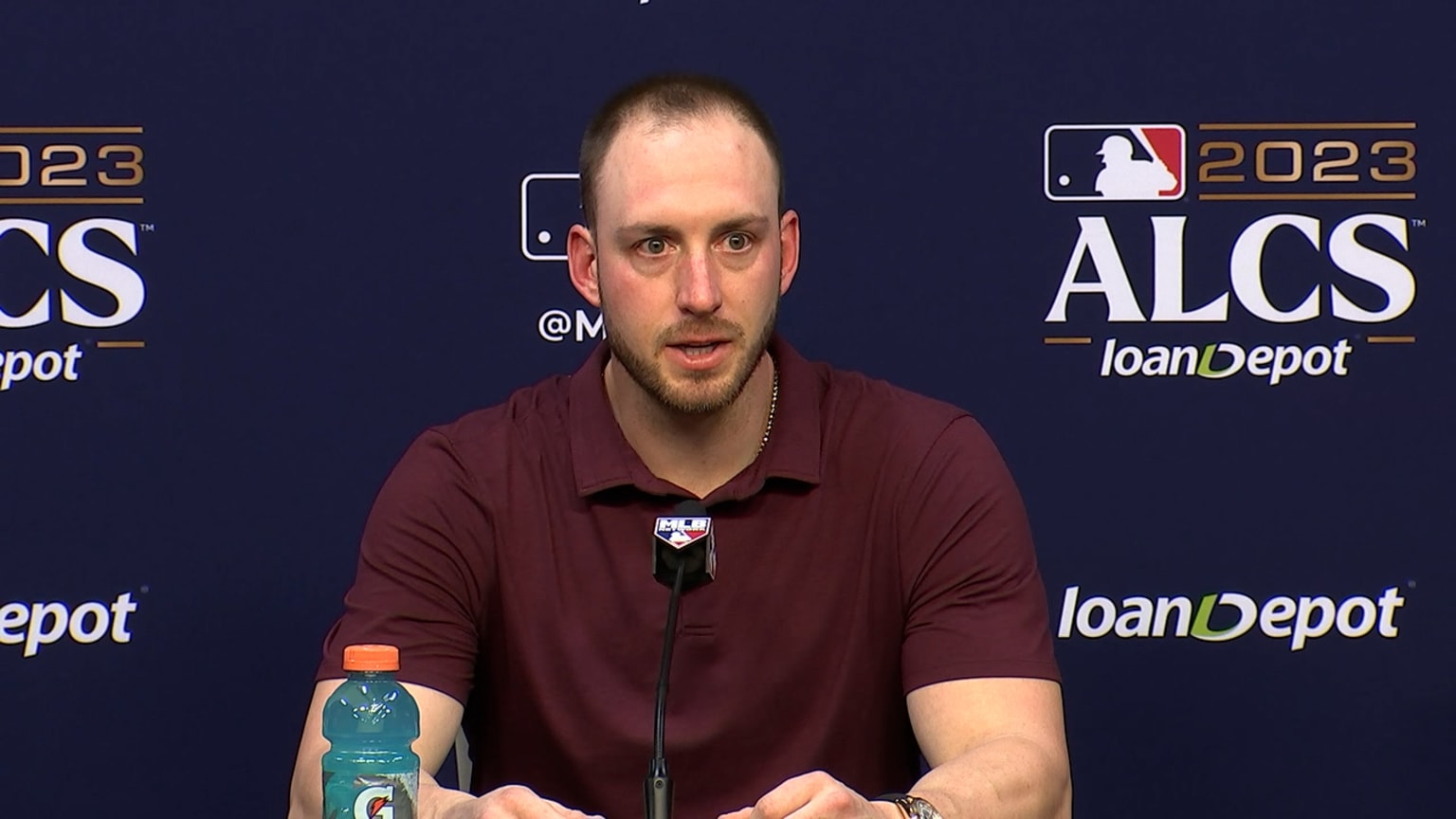 Mitch Garver talks forcing Game 7, bullpen, García | 10/22/2023 | Texas ...