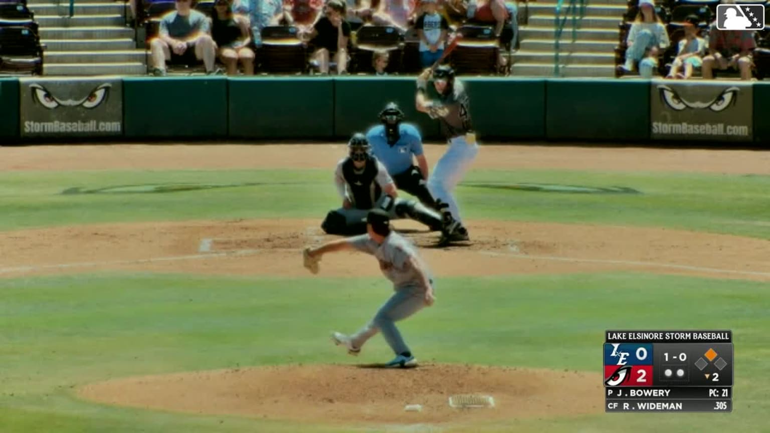 Ryan Wideman doubles (15) on a line drive to right fielder Ryan Picollo ...