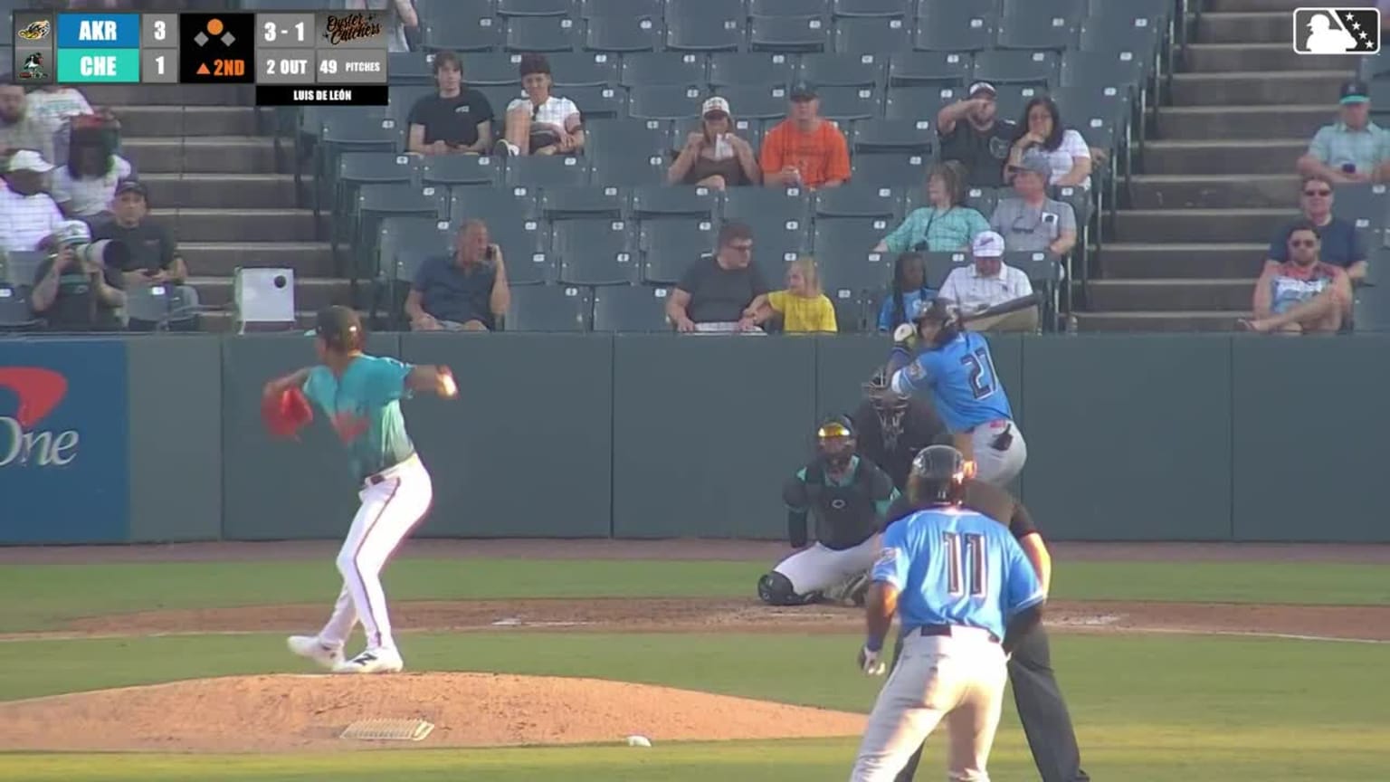 Alfonsin Rosario homers (8) on a fly ball to right center field. Jaison ...