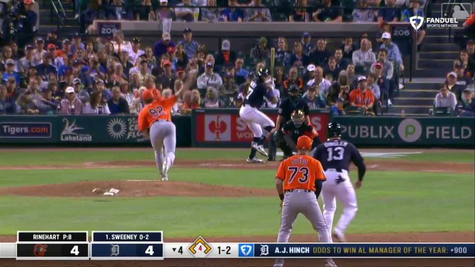 Logan Rinehart In play, run(s) to Trey Sweeney | 03/07/2025 | MLB.com