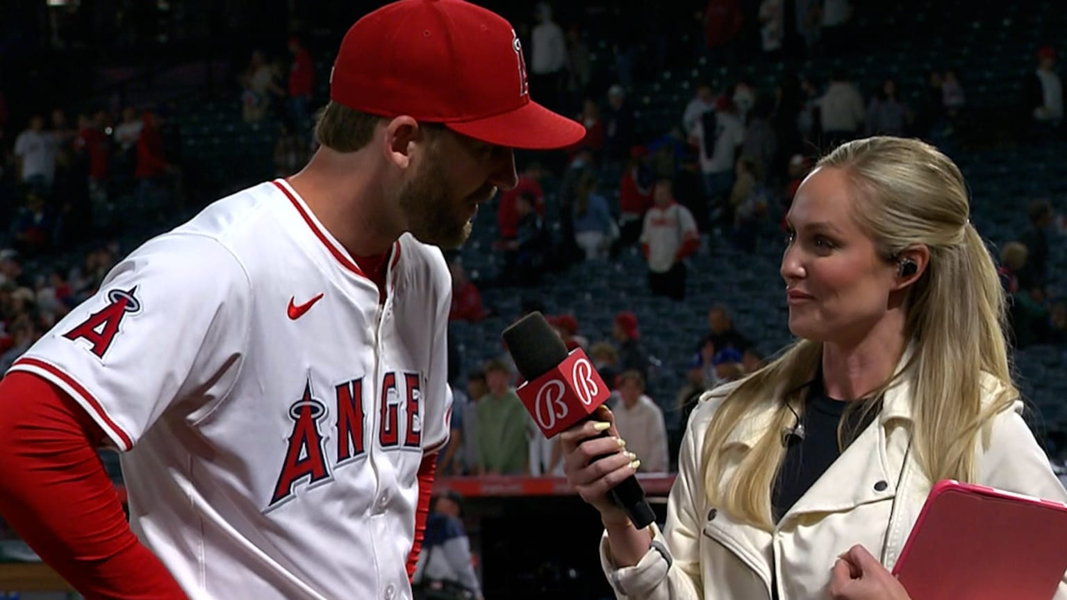 Taylor Ward talks on his three hits vs. the Rays | 04/08/2024 | Los ...