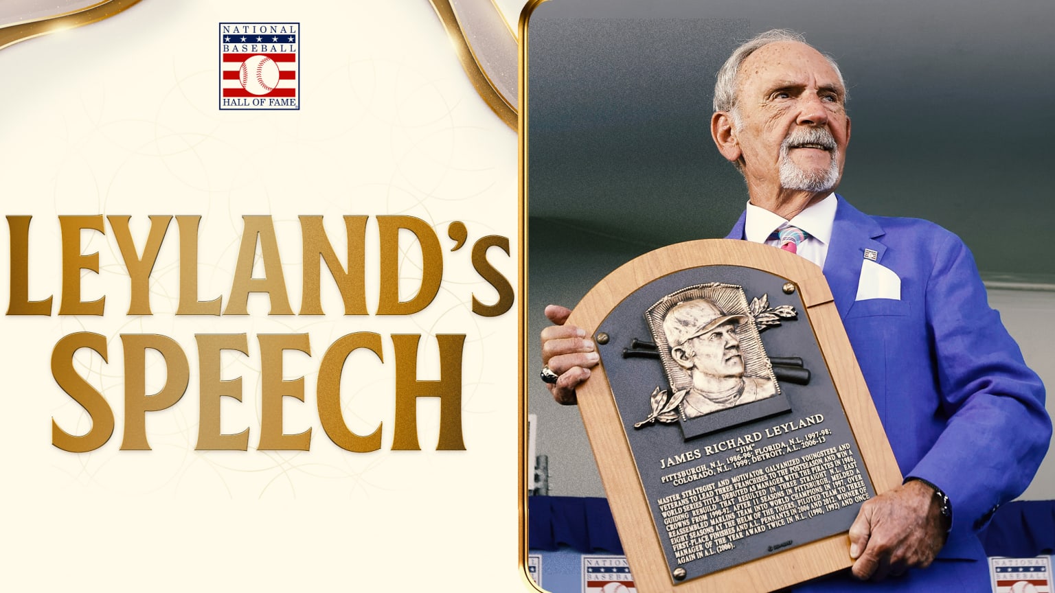 Best moments from Jim Leyland's HOF speech | 07/21/2024 | MLB.com