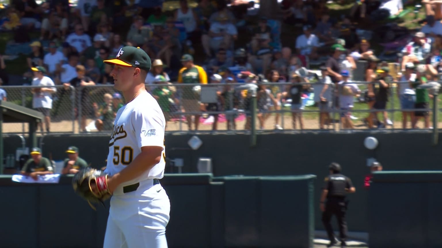Jack Perkins strikes out Corbin Carroll | 08/03/2025 | Athletics