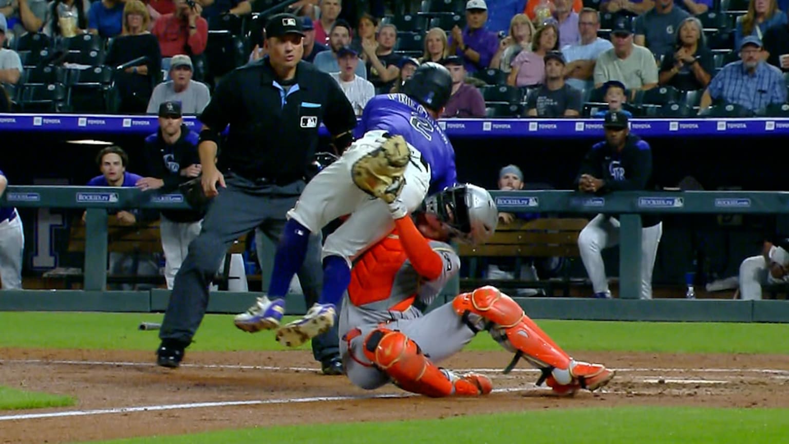 Tyler Freeman scores after collision, call confirmed | 09/03/2025 ...