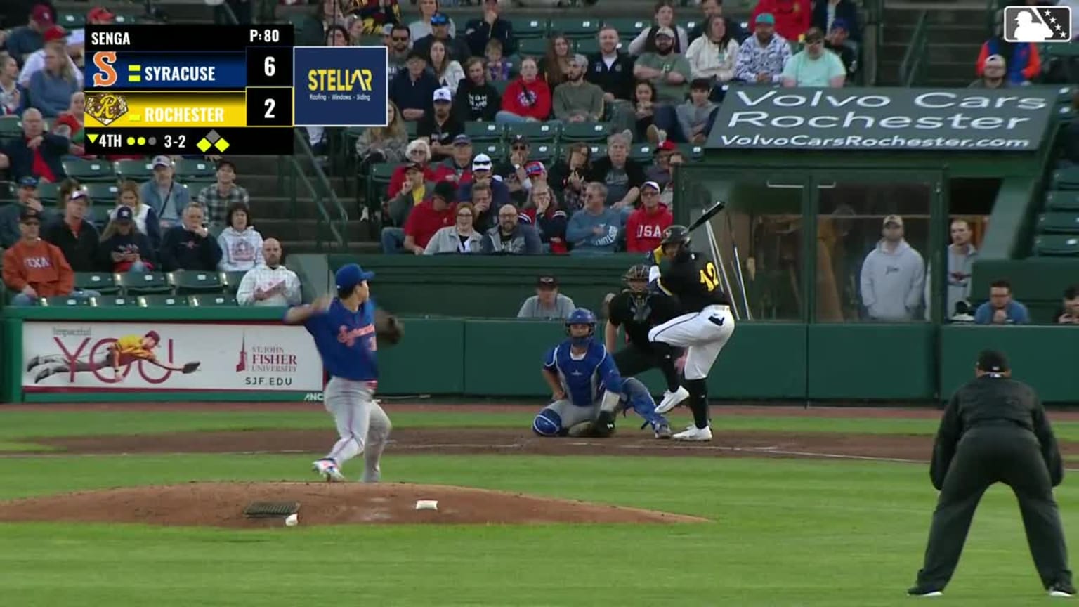 Christian Franklin singles on a sharp ground ball to center fielder ...