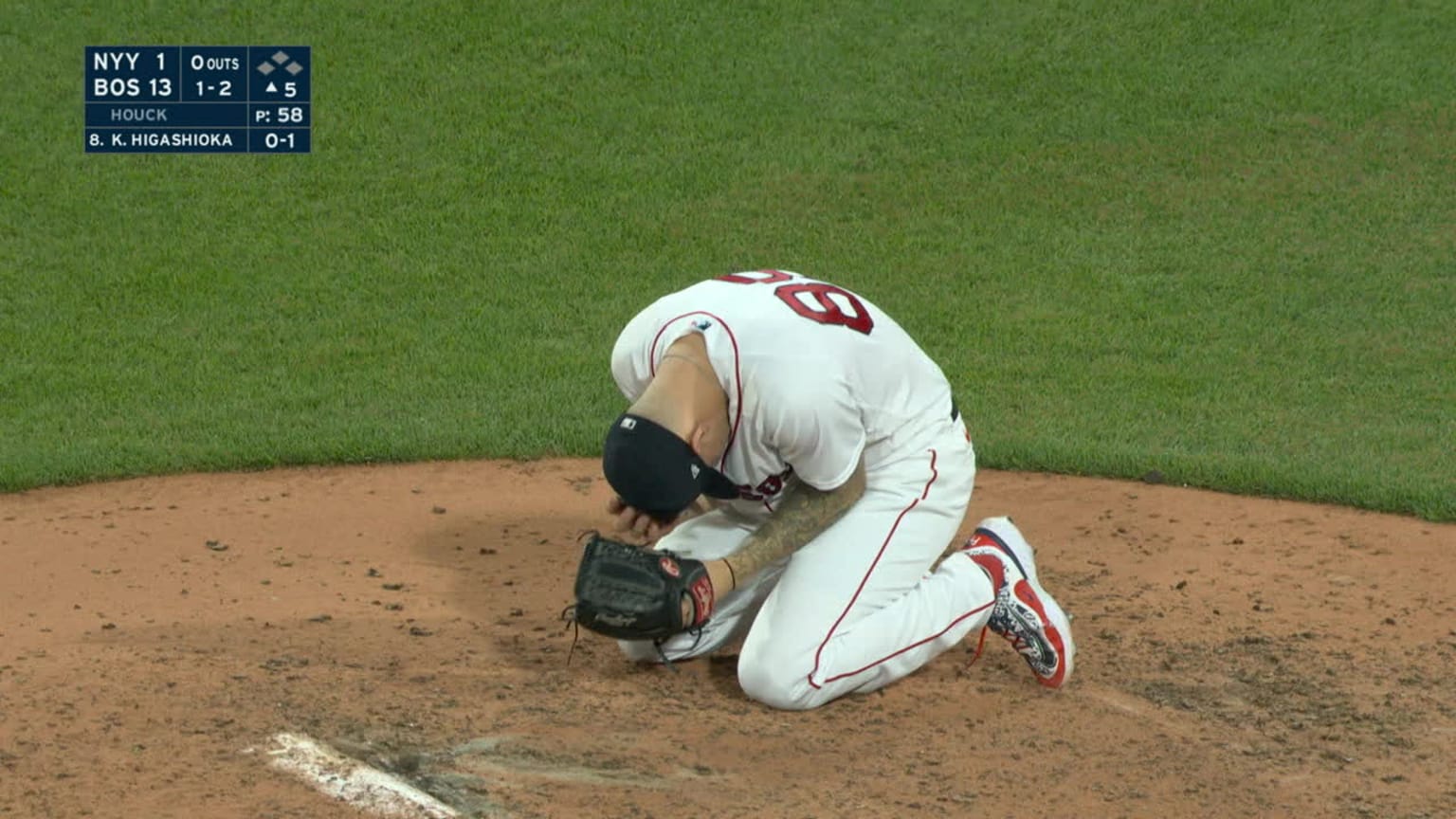 Houck exits after taking a line drive to the head | 06/16/2023 | Boston ...
