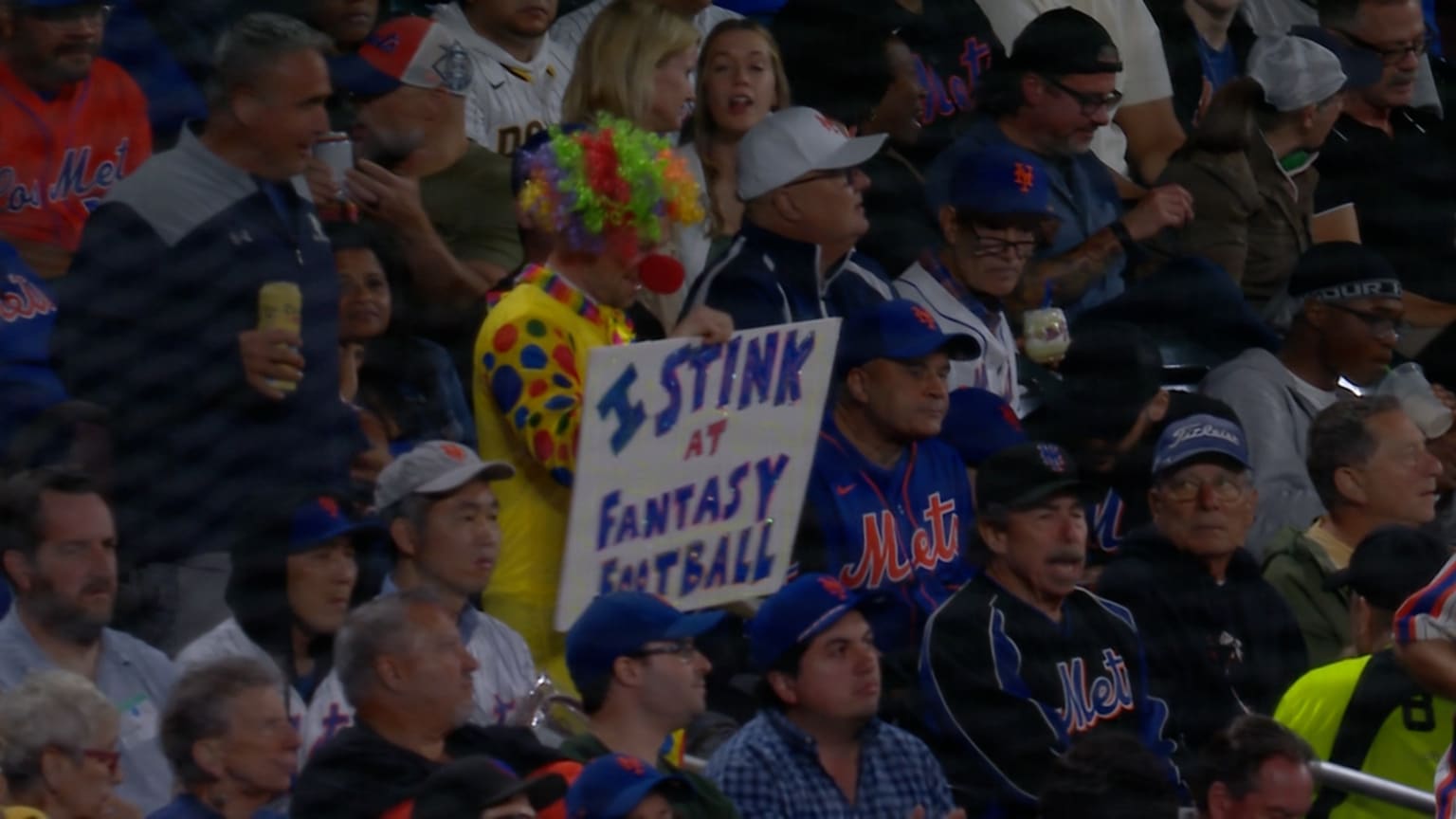 Fan wearing a clown costume is spotted in the stands | 09/16/2025 | New ...