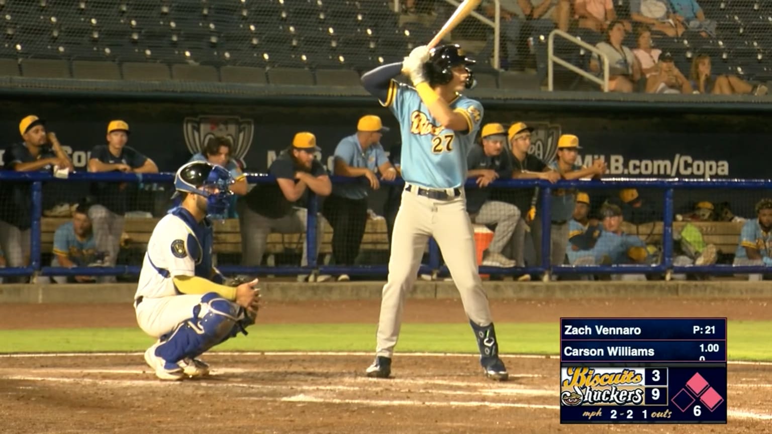 Carson Williams records two hits and RBIs | 09/13/2023 | Tampa Bay Rays