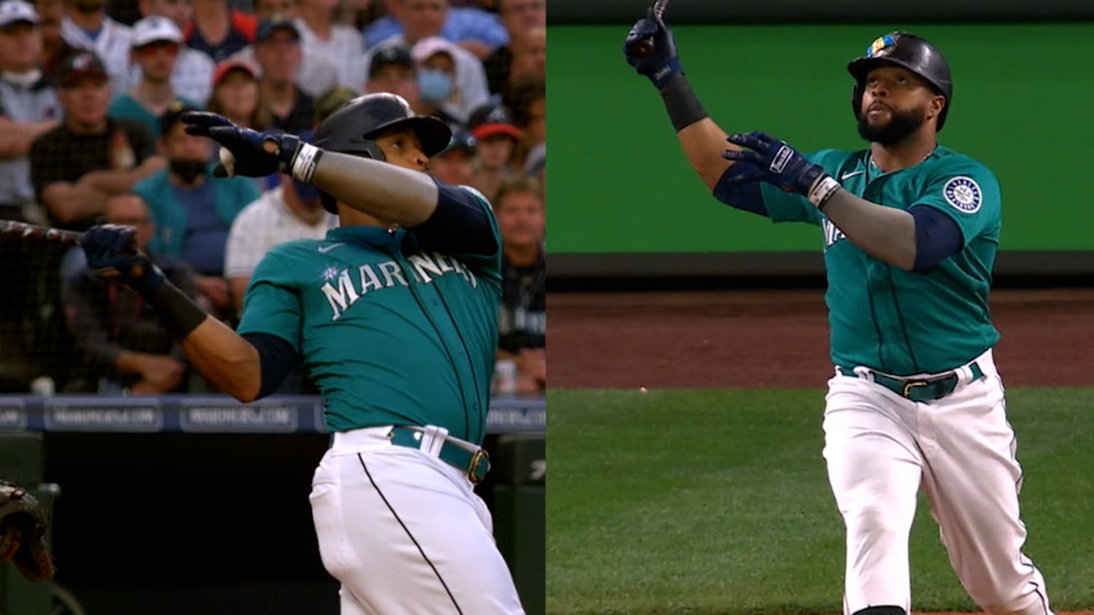 Carlos Santana hits two home runs vs. the Braves | 09/09/2022 | Seattle ...