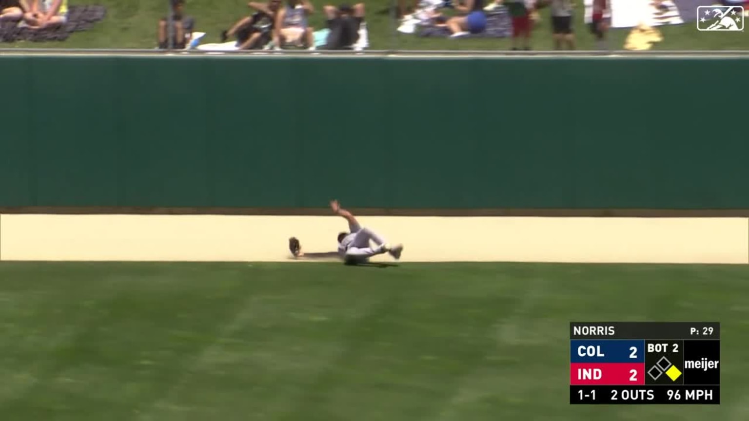 George Valera makes a nice grab for Triple-A Columbus | 06/25/2023 ...