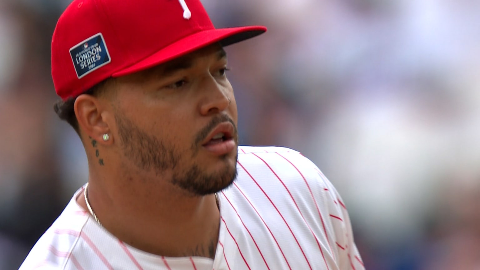 Taijuan Walker fans Tyrone Taylor | 06/09/2024 | Philadelphia Phillies