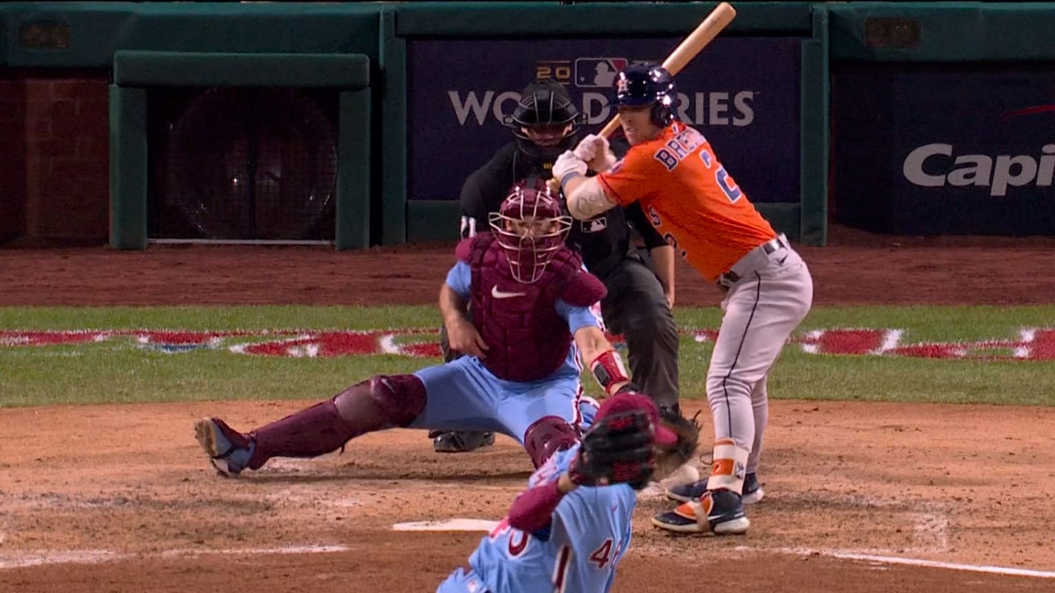 Alex Bregman is hit by pitch after review in the 6th | 11/03/2022 ...