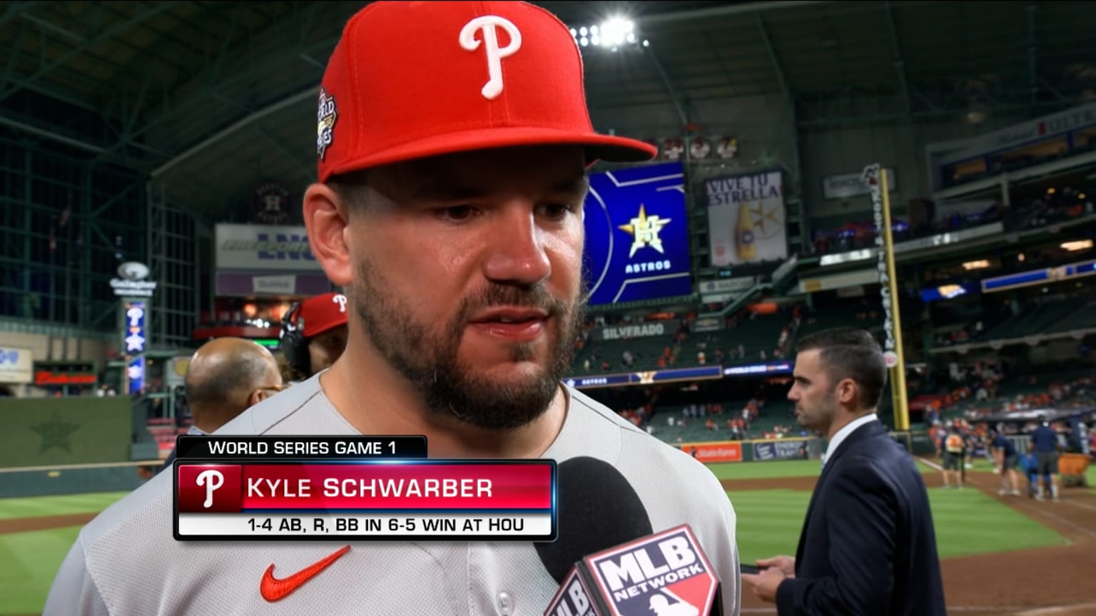 Kyle Schwarber discusses Phillies Game 1 win | 10/29/2022 | Seattle ...