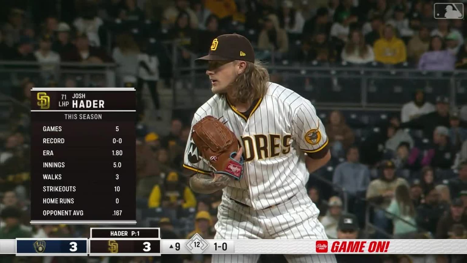 Josh Hader sends the Brewers down in order in the 9th | 04/13/2023 ...