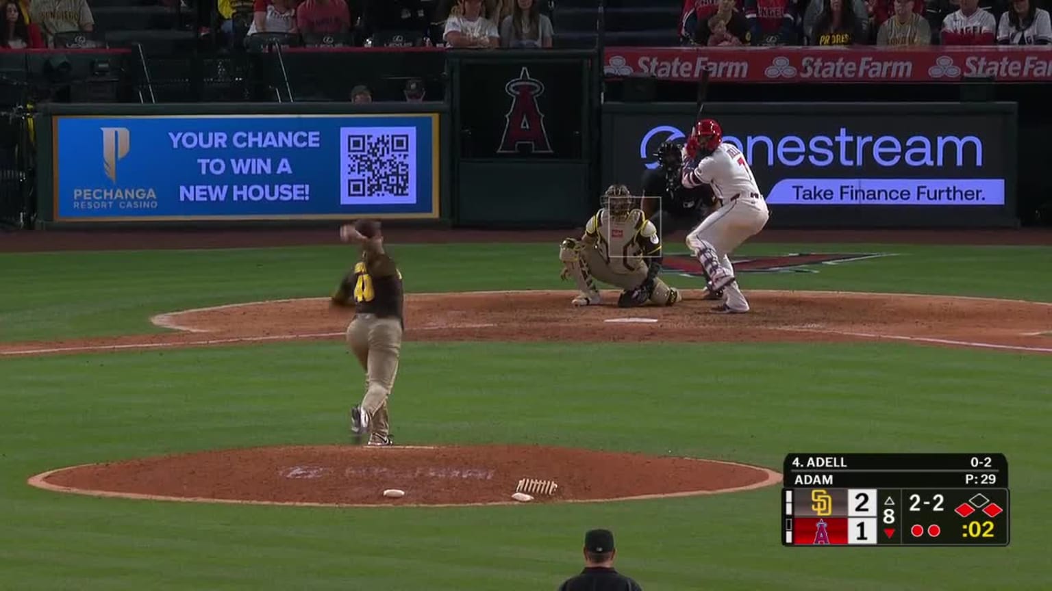 Jo Adell grounds out, third baseman Manny Machado to first baseman ...