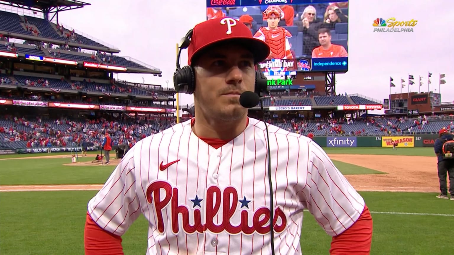 J.T. Realmuto talks first win at home in 2023, homer | 04/07/2023 | MLB.com