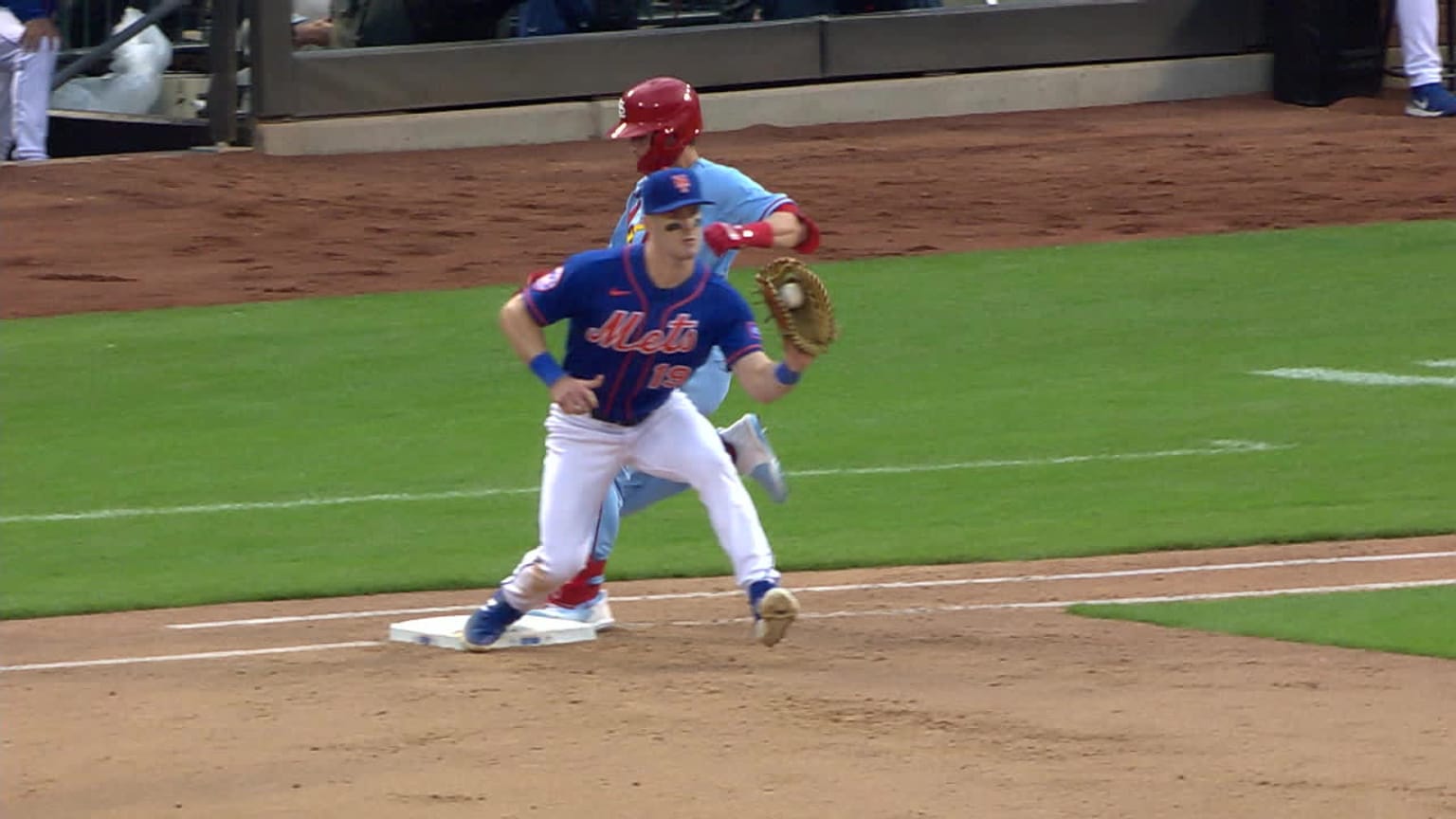 Tommy Edman safe at first after review in the 9th | 06/17/2023 | San ...