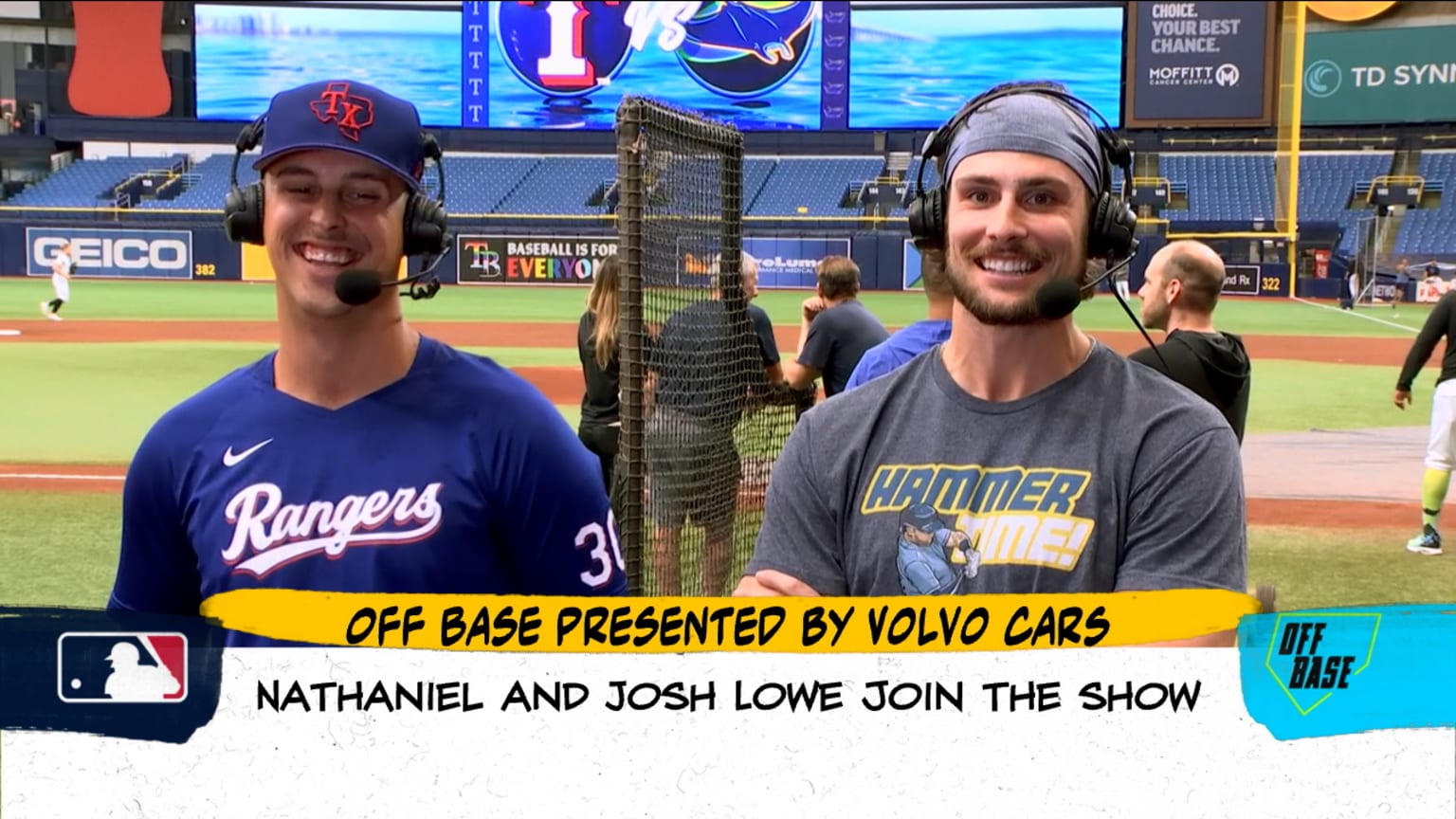 Nathaniel and Josh Lowe on facing each other | 06/09/2023 | Texas Rangers