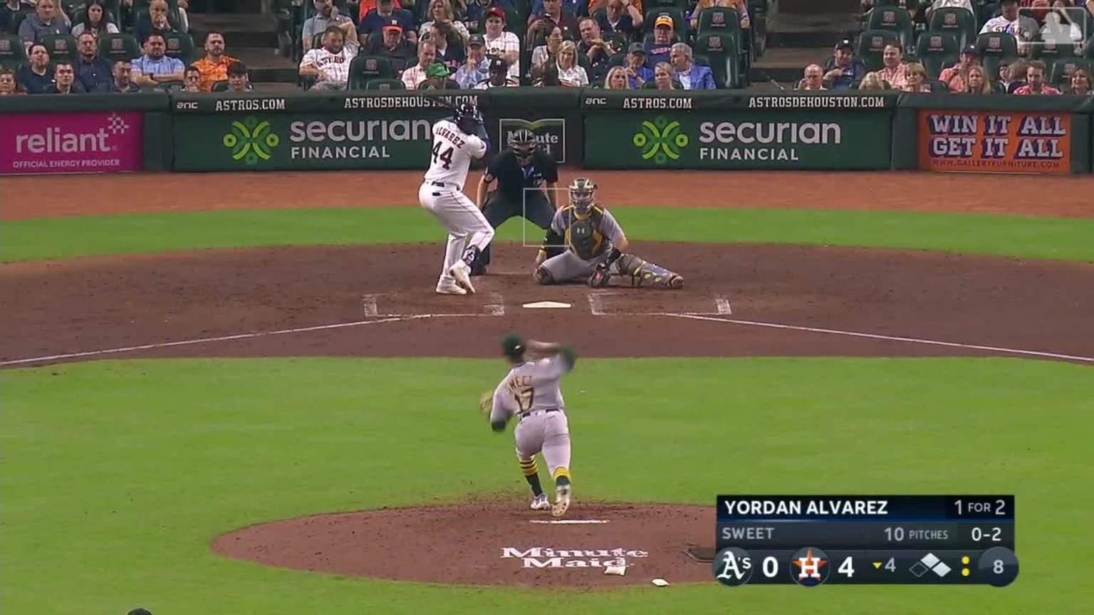 Sweet strikes out Alvarez to end 4th | 09/13/2023 | Athletics