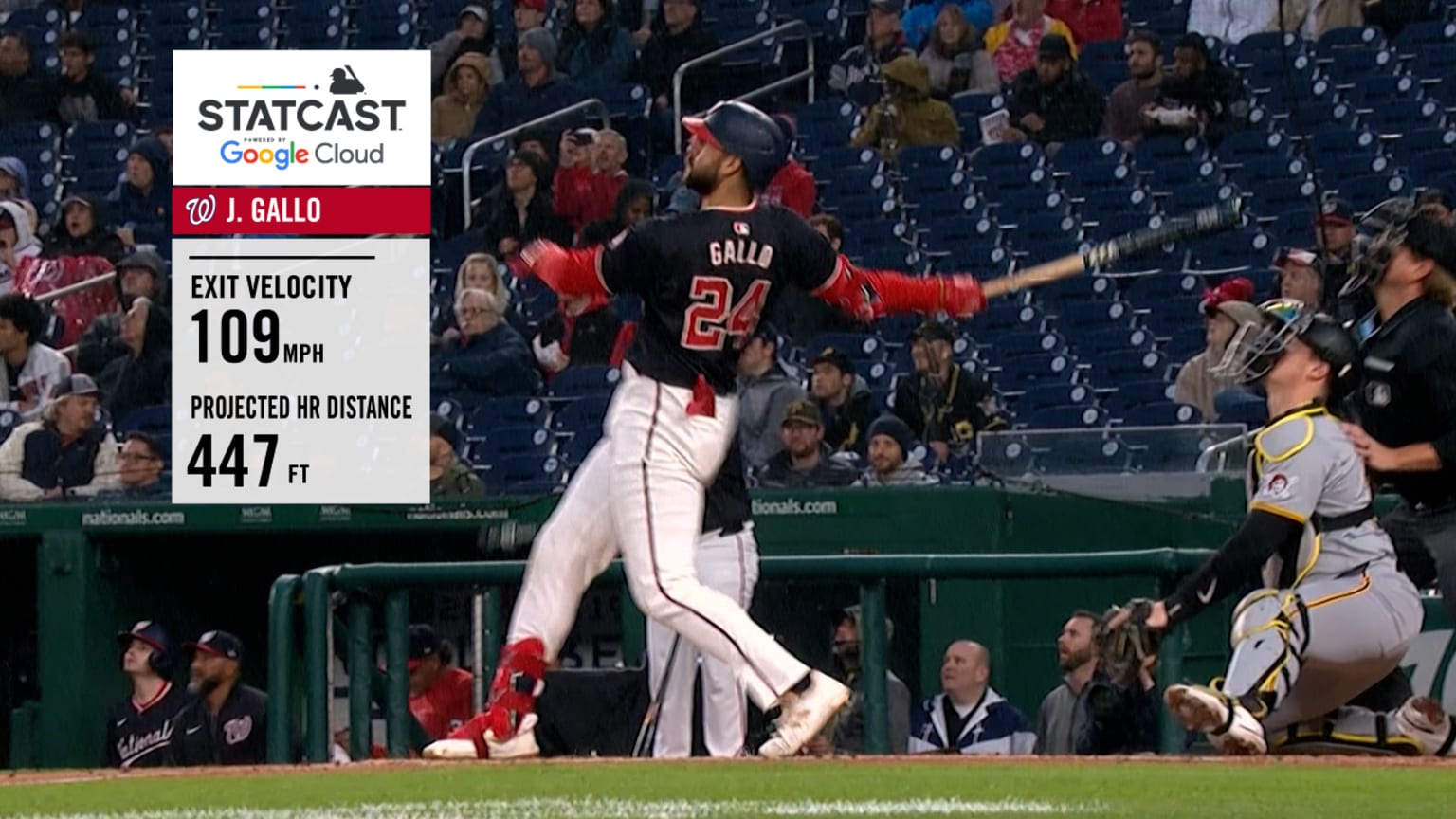 Joey Gallo connects with a 447-foot home run | 04/03/2024 | Washington Nationals