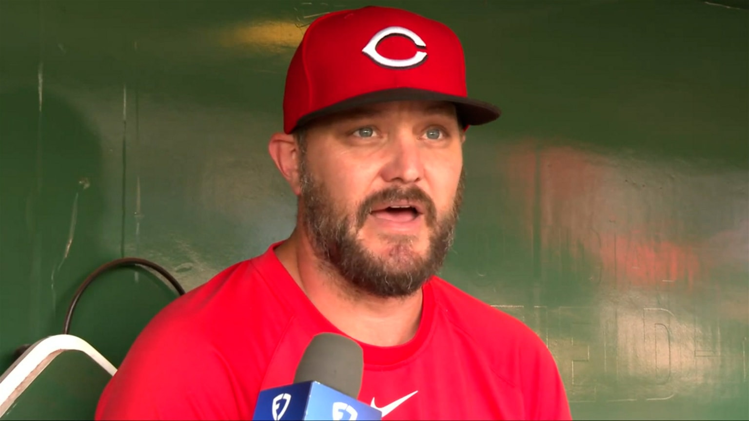 Wade Miley discuses facing live hitters | 08/10/2025 | Cincinnati Reds