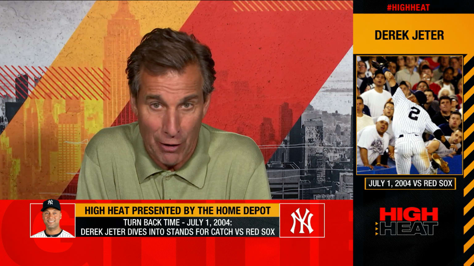 derek jeter dugout catch