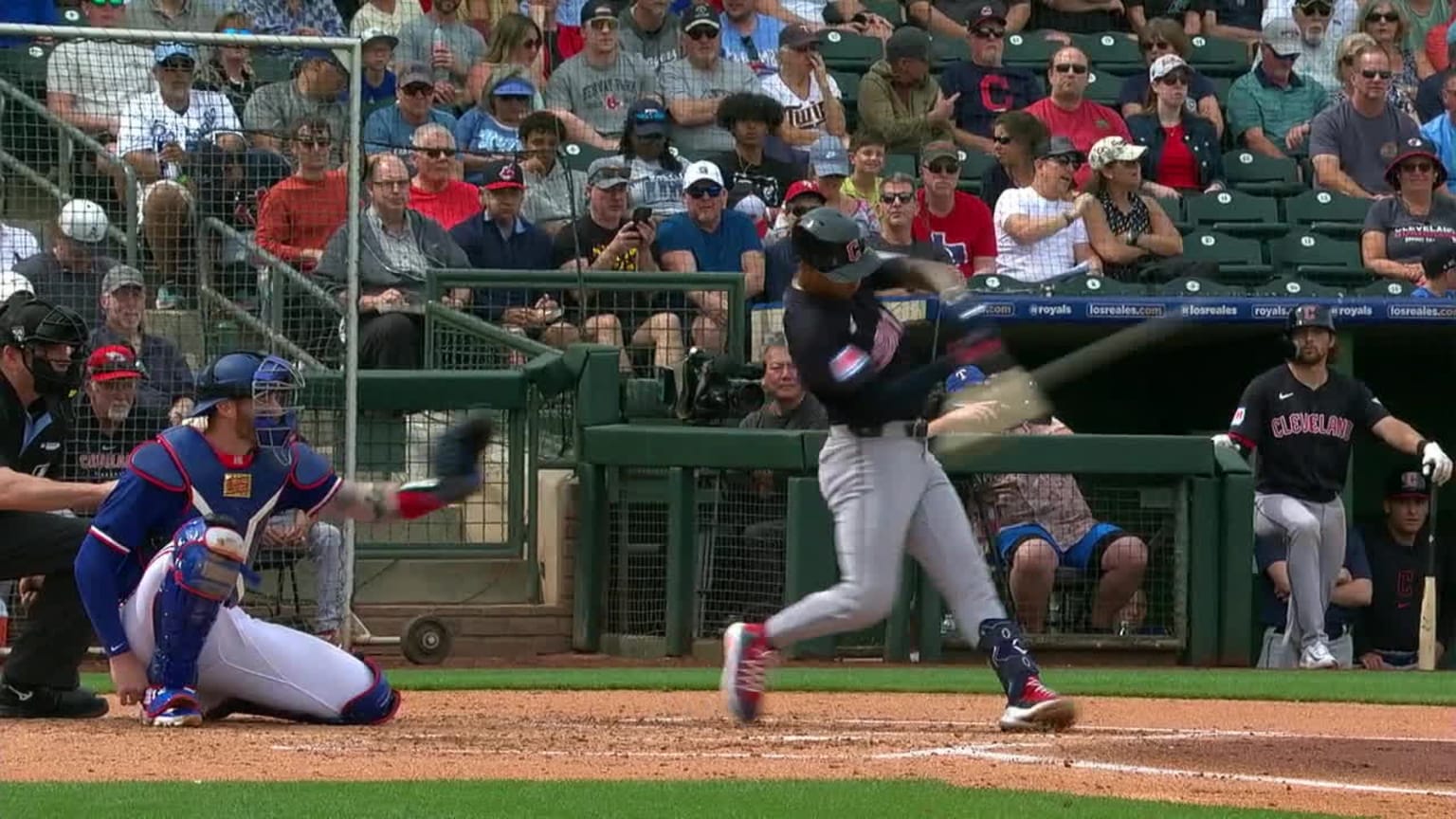 Brayan Rocchio lines a double to center field | 03/12/2024 | Cleveland ...