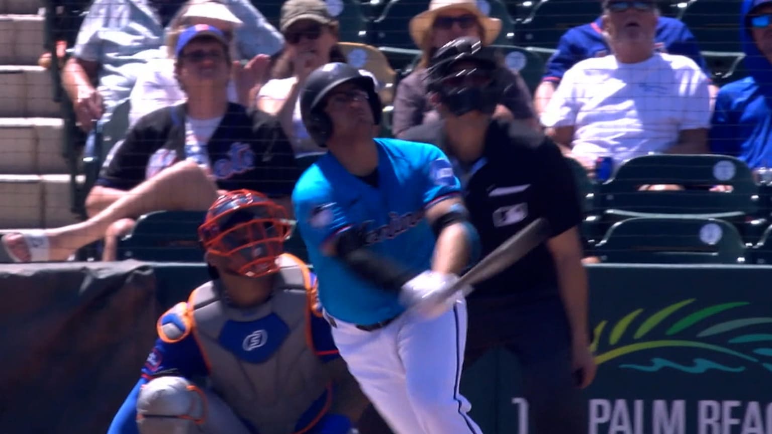 Jonah Bride launches a solo home run to left field | 03/20/2024 | Miami ...