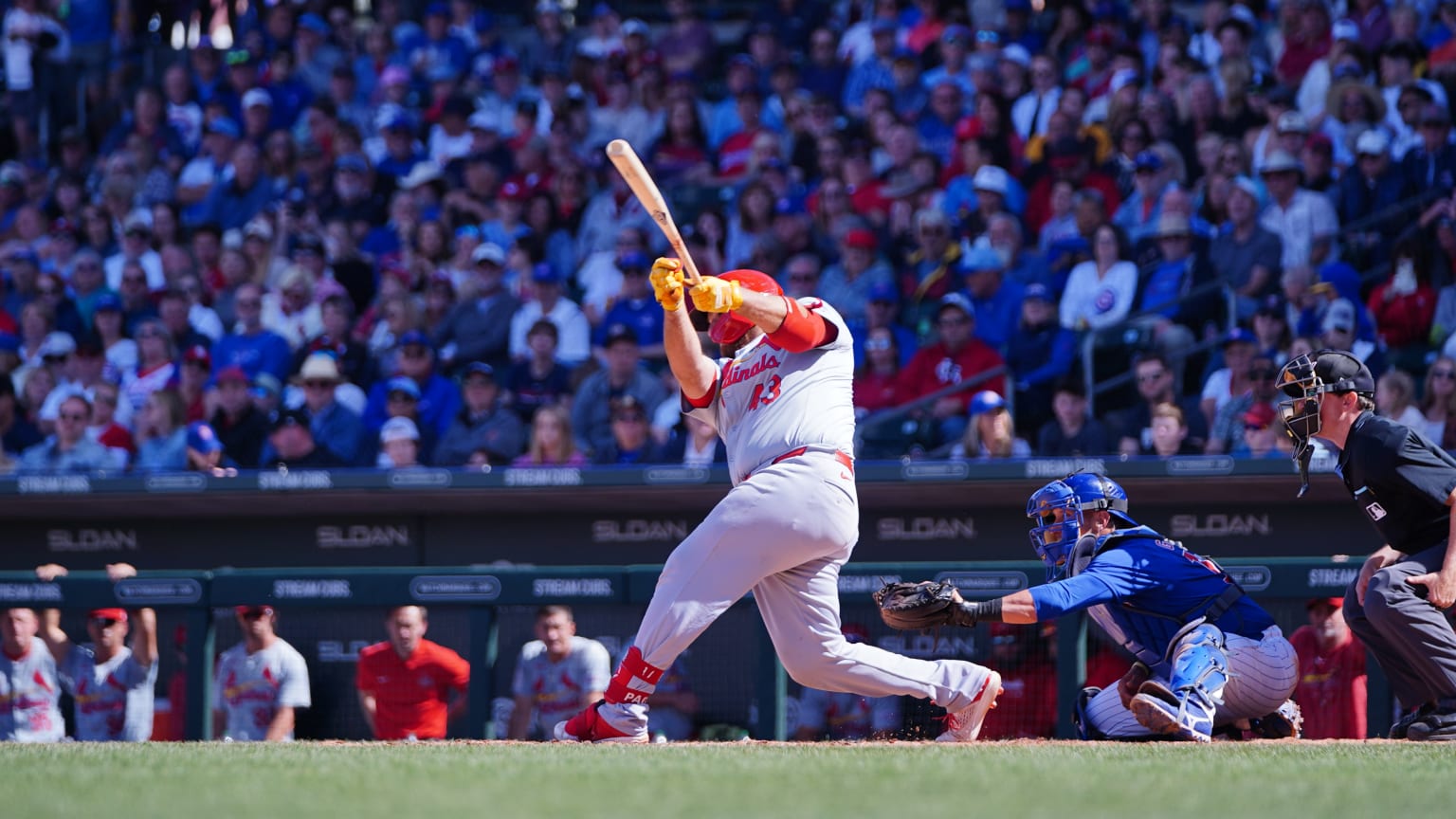 Pedro Pagés makes it a 5-3 game with an RBI double | 03/25/2024 | St ...