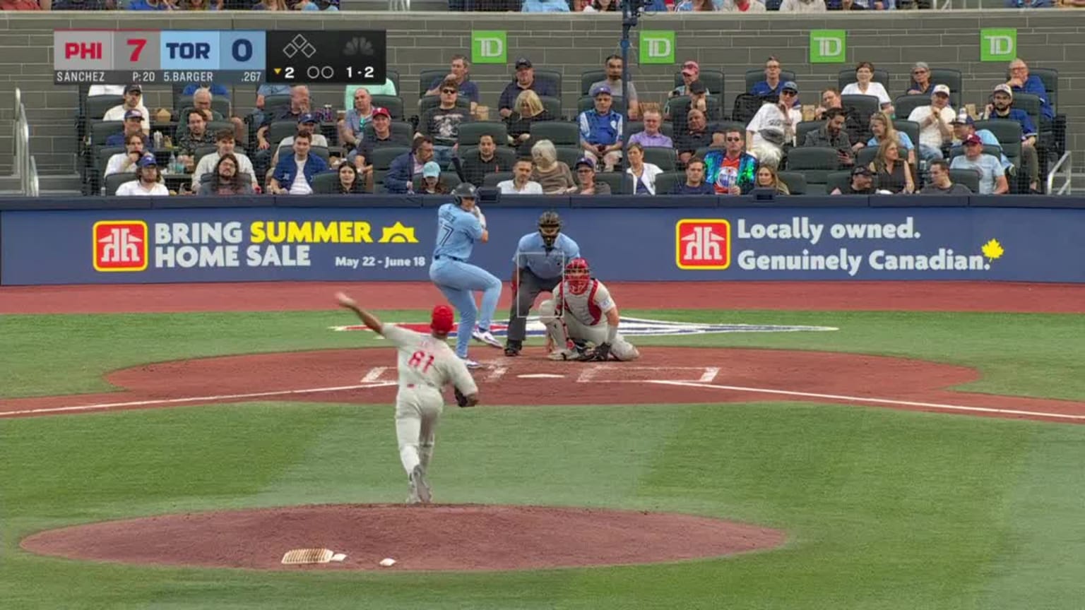 Cristopher Sánchez strikes out Addison Barger | 06/03/2025 ...