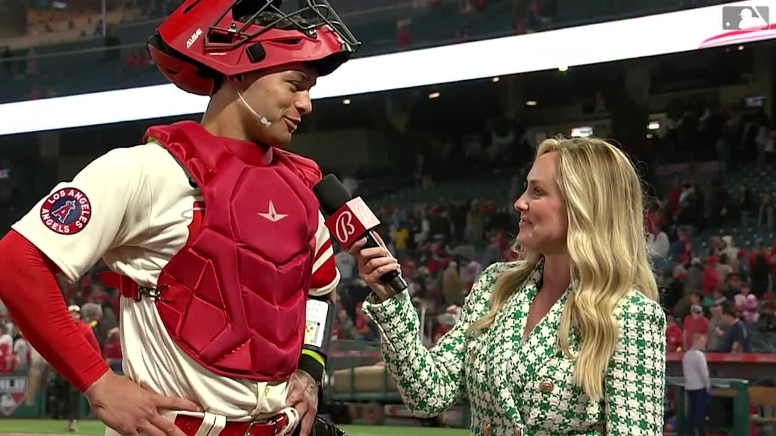 Logan O'Hoppe talks his home run, Angels' 2-0 win | 04/11/2023 | Los ...