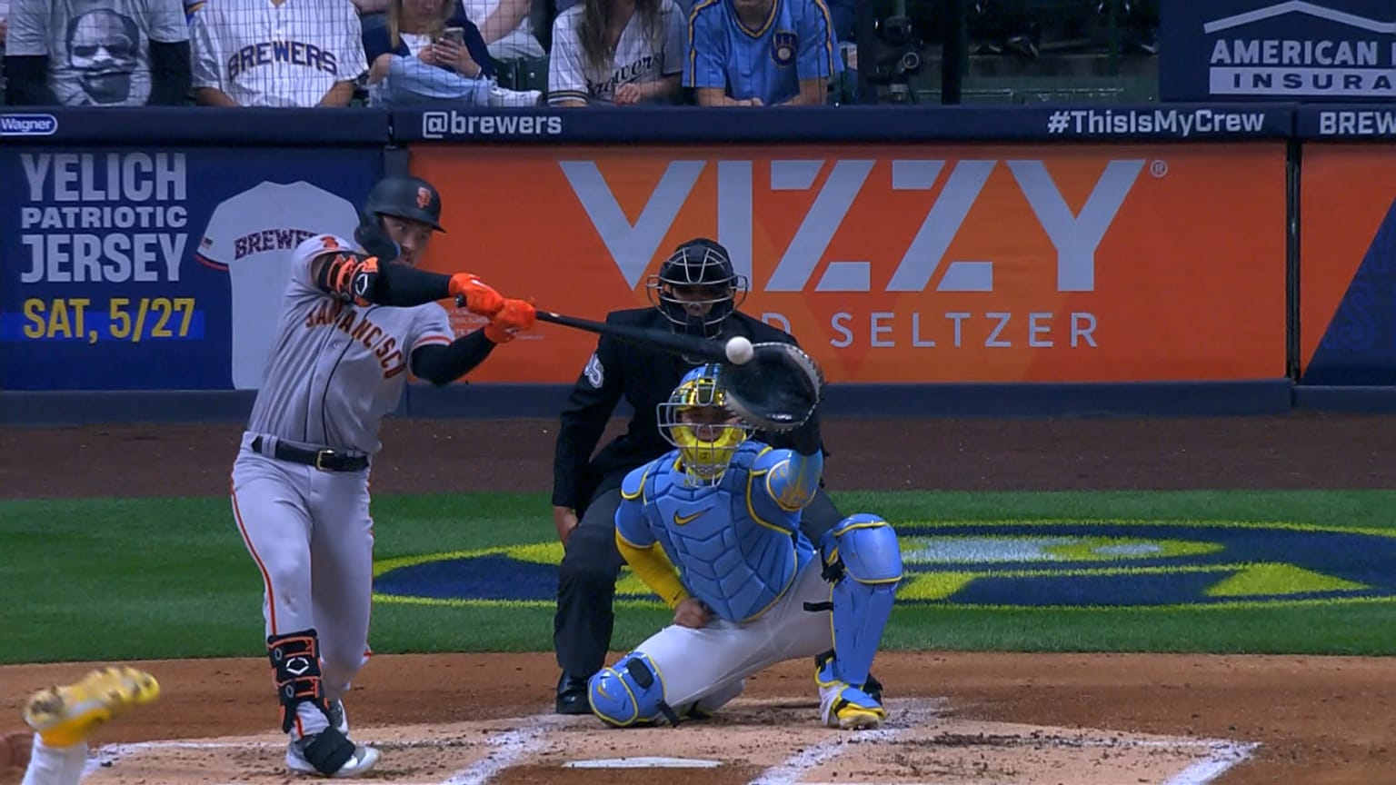 Patrick Bailey lines an RBI single to center field | 05/26/2023 | San ...