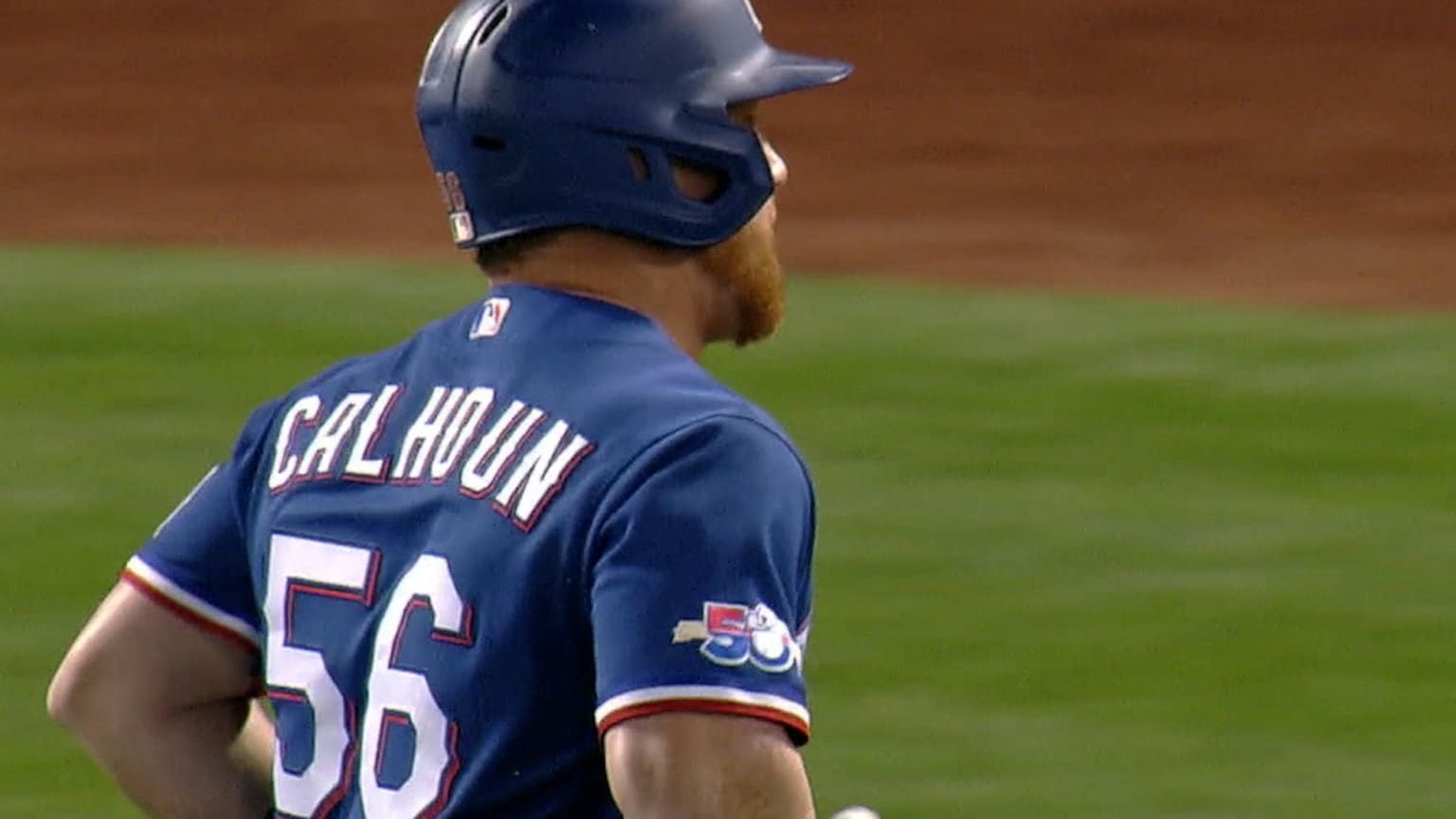Kole Calhoun lifts a sac fly in the 7th inning | 09/01/2022 | Texas Rangers