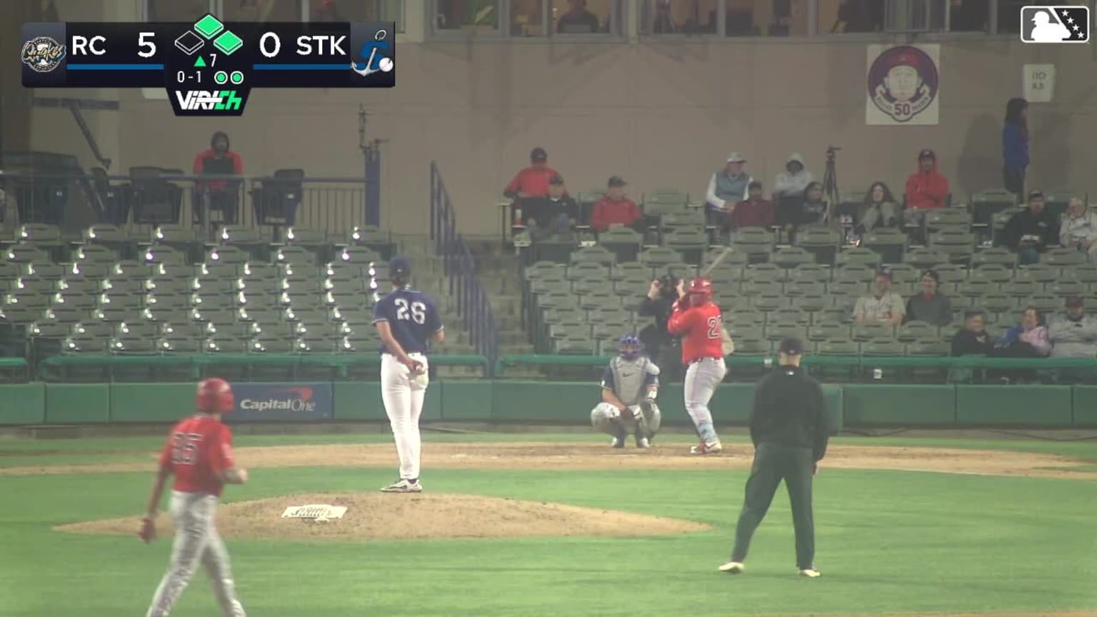 Gabriel Davalillo singles on a line drive to right fielder Bobby ...