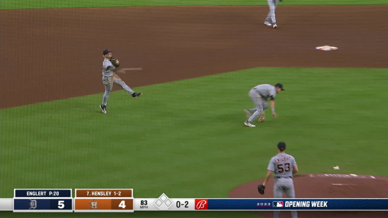 Javier Báez luce su guante y retira a David Hensley | 03/04/2023 | Los ...