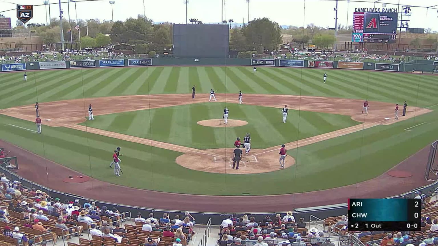 Corbin Carroll lines a two-run single to right field | 03/20/2023 ...