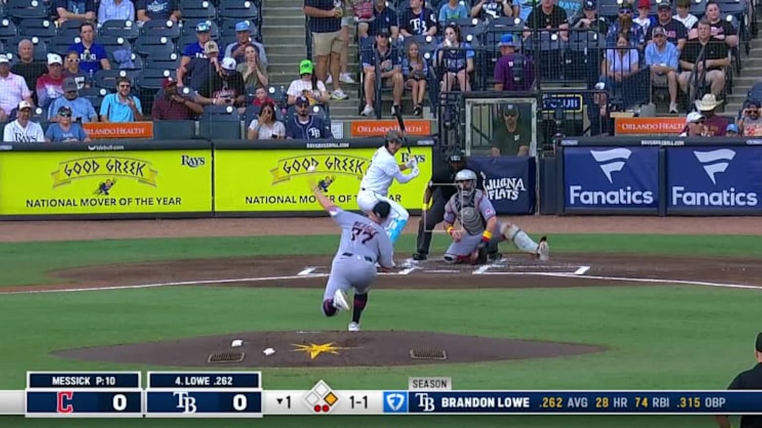 Brandon Lowe's single in the 1st | 09/07/2025 | MLB.com