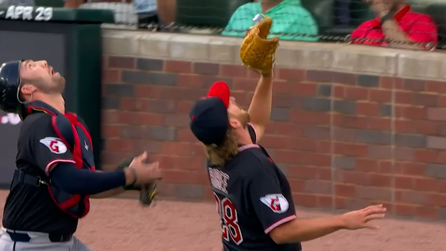 Tanner Bibee makes the catch in foul territory | 04/12/2026 | Cleveland ...