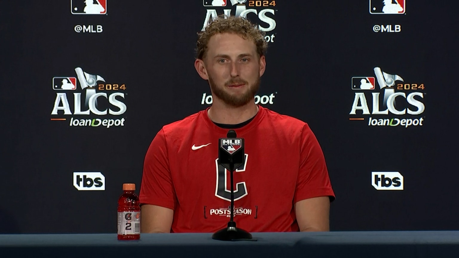 Tanner Bibee discusses starting Game 2 of ALCS | 10/14/2024 | Cleveland ...