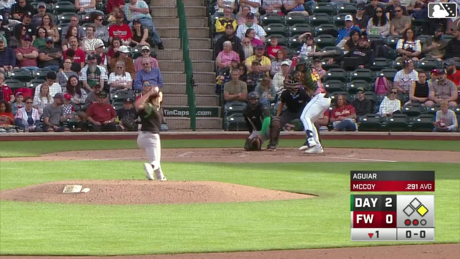 Alex McCoy homers (9) on a fly ball to left center field. Zach Evans ...