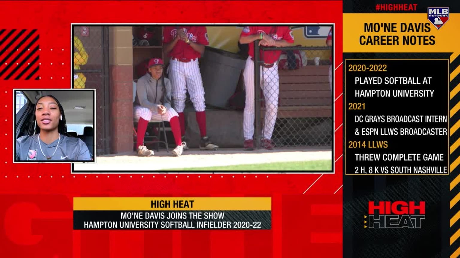 Mo'ne Davis joins High Heat to talk college career | 02/01/2023 | MLB.com