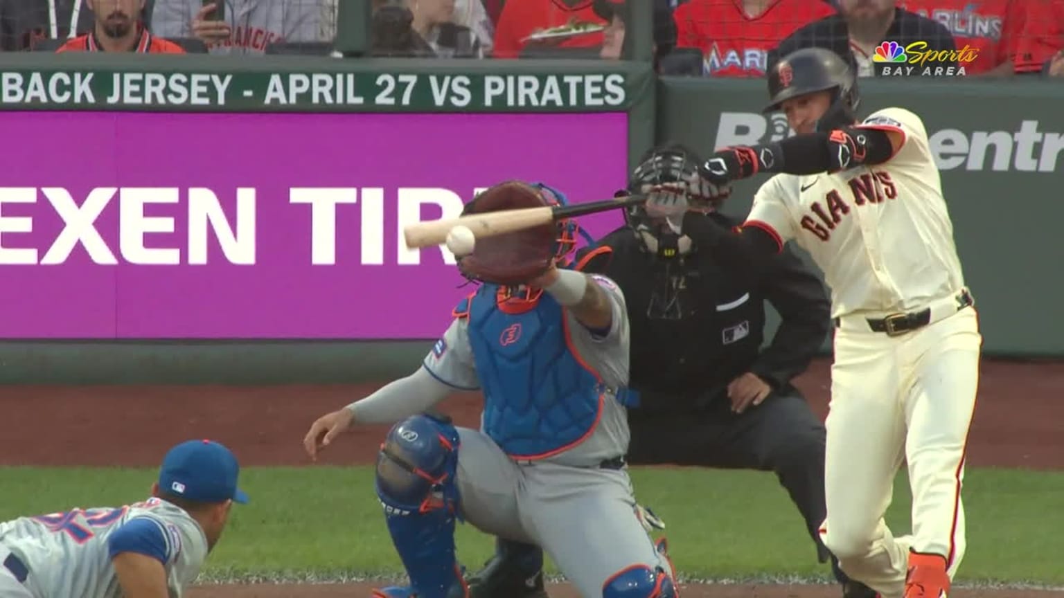 Nick Ahmed batea sencillo de dos carreras | 22/04/2024 | Los Gigantes ...