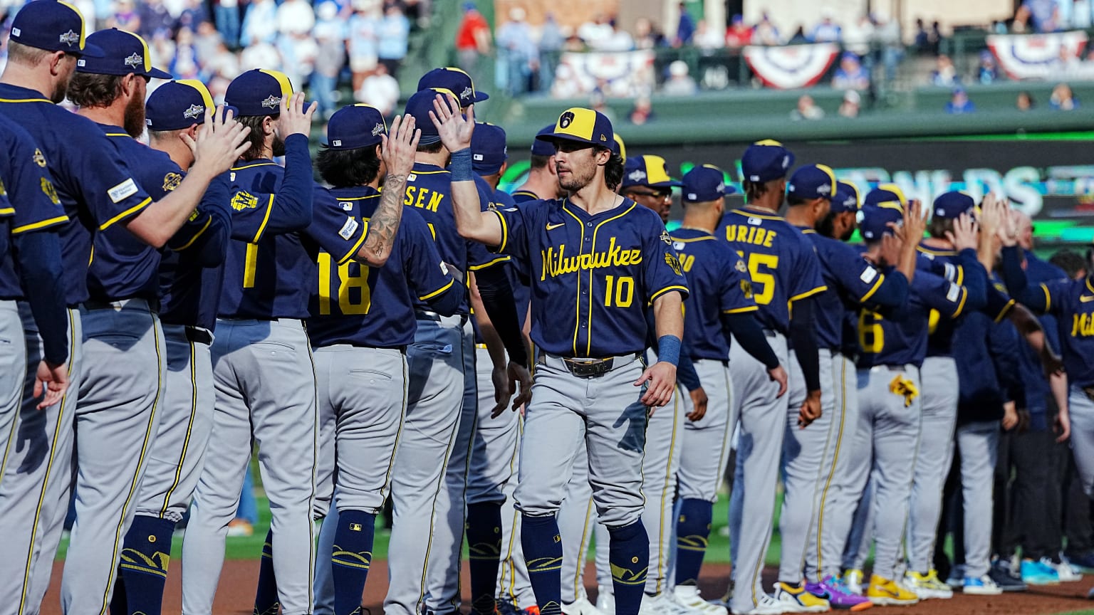Brewers introduced before NLDS Game 3 | 10/08/2025 | MLB.com