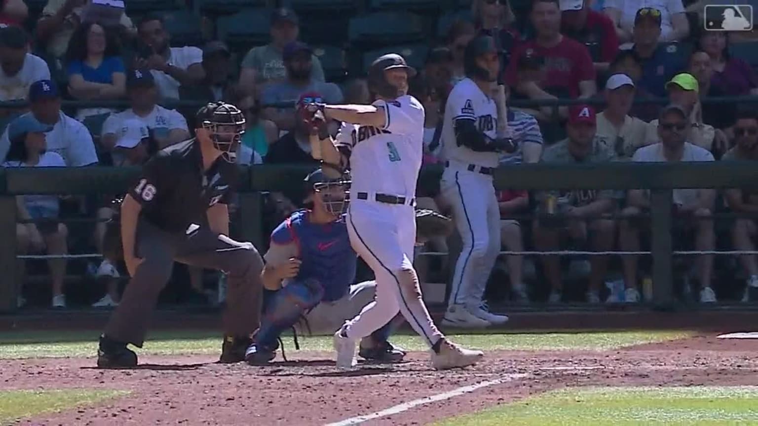 Jake McCarthy bats an RBI single to left field | 04/09/2023 | Arizona ...