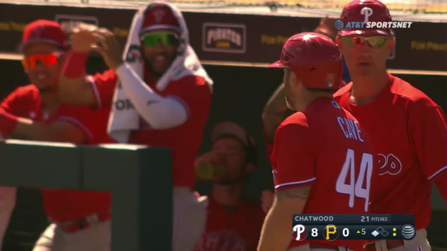 Jake Cave hits a RBI triple to right field | 02/27/2023 | Philadelphia ...